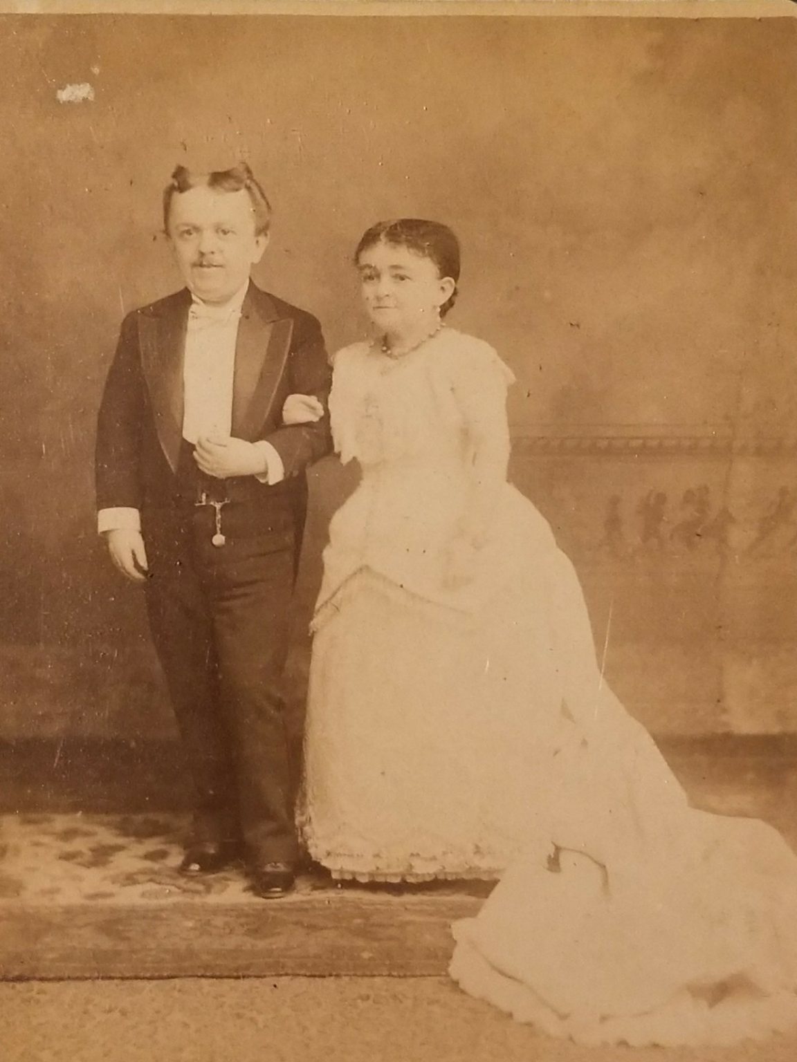Rare Vintage Count Primo Magri Dwarf Wedding Photo - LarryFlaxman.com