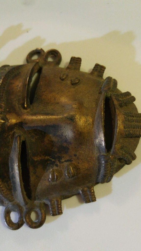 Rare Authentic Antique Child's Solid Bronze Death Mask - LarryFlaxman.com