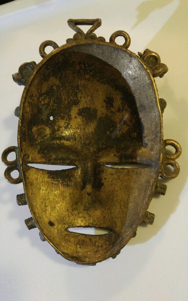 Rare Authentic Antique Child's Solid Bronze Death Mask - LarryFlaxman.com