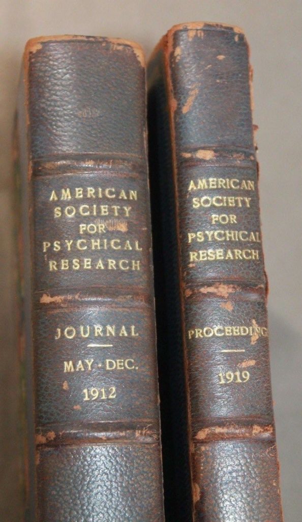 1912 & 1919 American Society For Psychical Research Journals ...