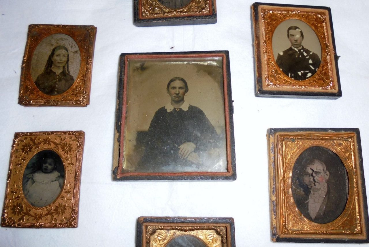 Lot of 8 Vintage Ambrotype Photographs - LarryFlaxman.com